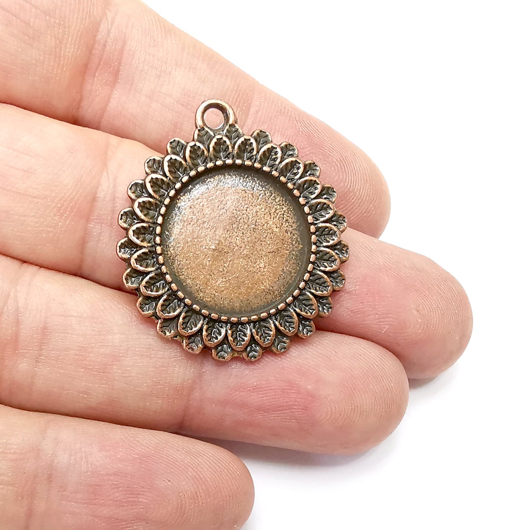 Round Pendant Blanks, Resin Bezel Bases, Mosaic Mountings, Dry Flower ...