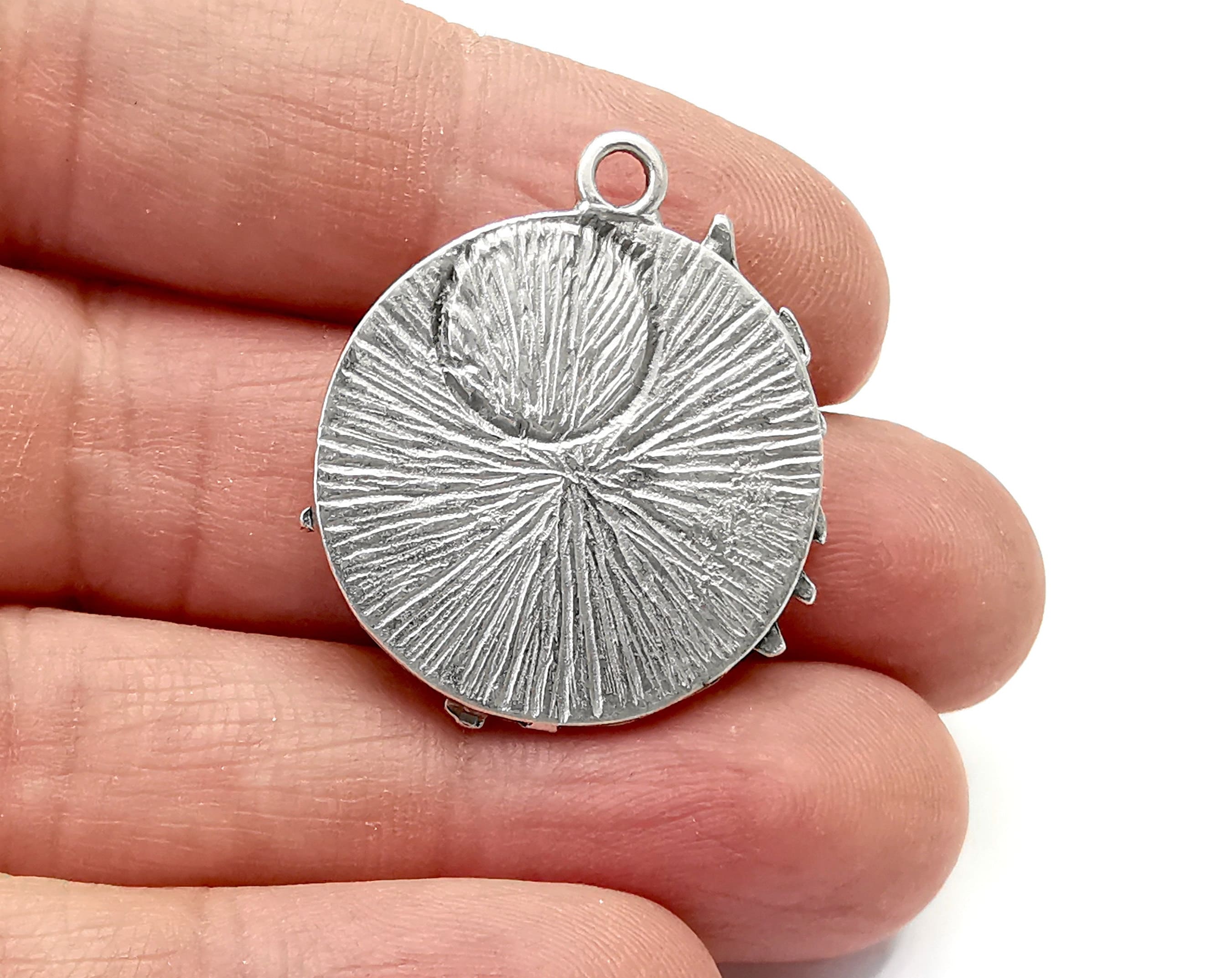 Pine Tree Round Charms Blank Resin Bezel Mosaic Mountings - Etsy