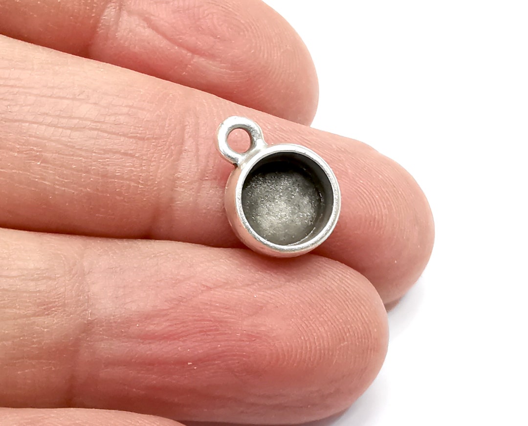 Round Pendant Blanks, Resin Bezel Bases, Mosaic Mountings, Dry Flower ...