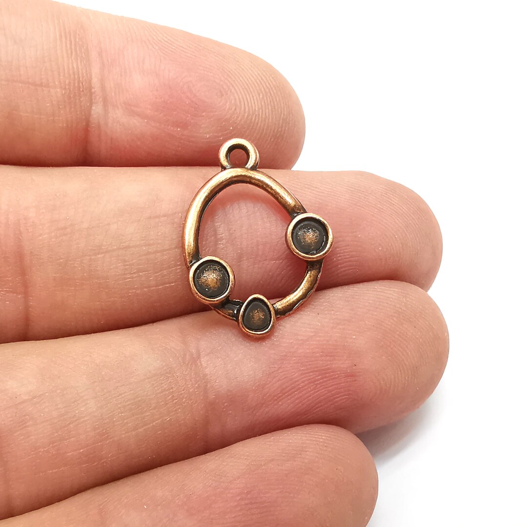 Copper Charms, Boho Charms, Dangle Charms, Earring Charms, Rustic ...