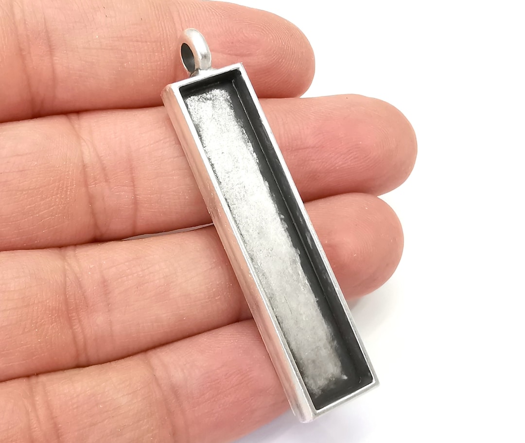Rectangle Pendant Blanks, Resin Bezel Bases, Mosaic Mountings, Dry ...