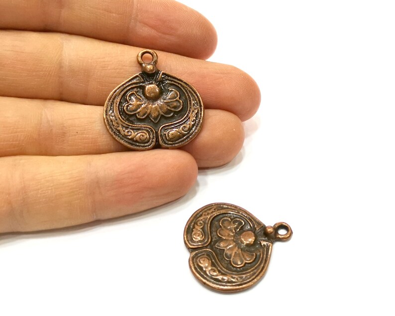 2 Copper Charm Antique Copper Charm (28x27mm) G16998 - Etsy