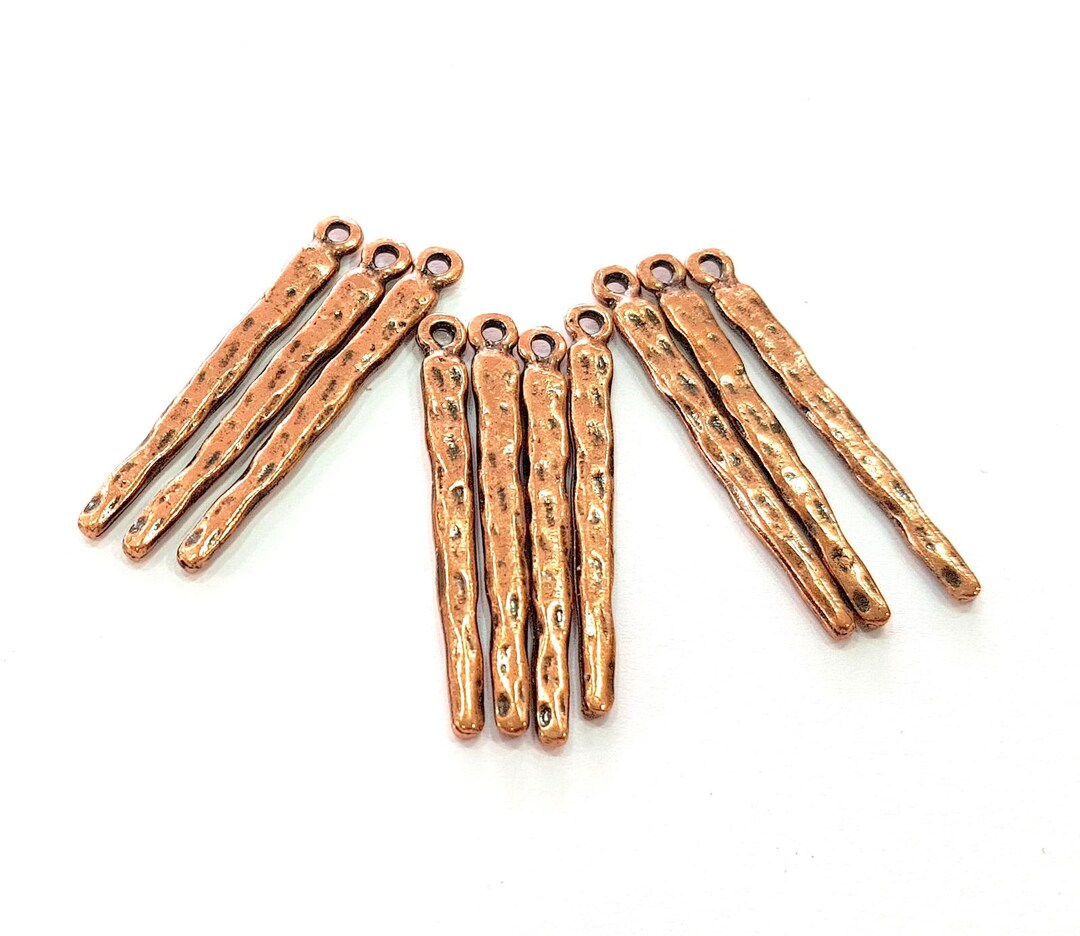 Antique Copper Charm Antique Copper Plated Charm (39x4mm) G8523 - Etsy