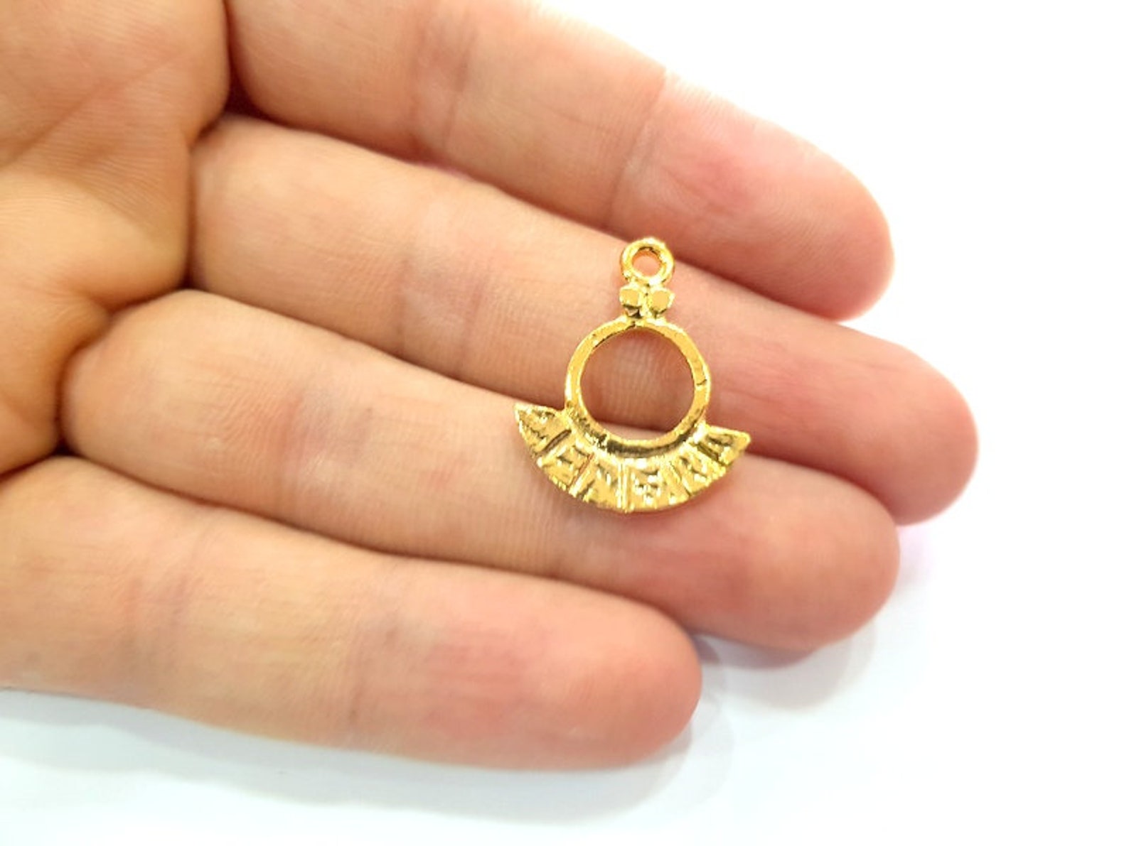 4 Gold Charm Gold Plated Charm Gold Plated Metal 25x20mm - Etsy