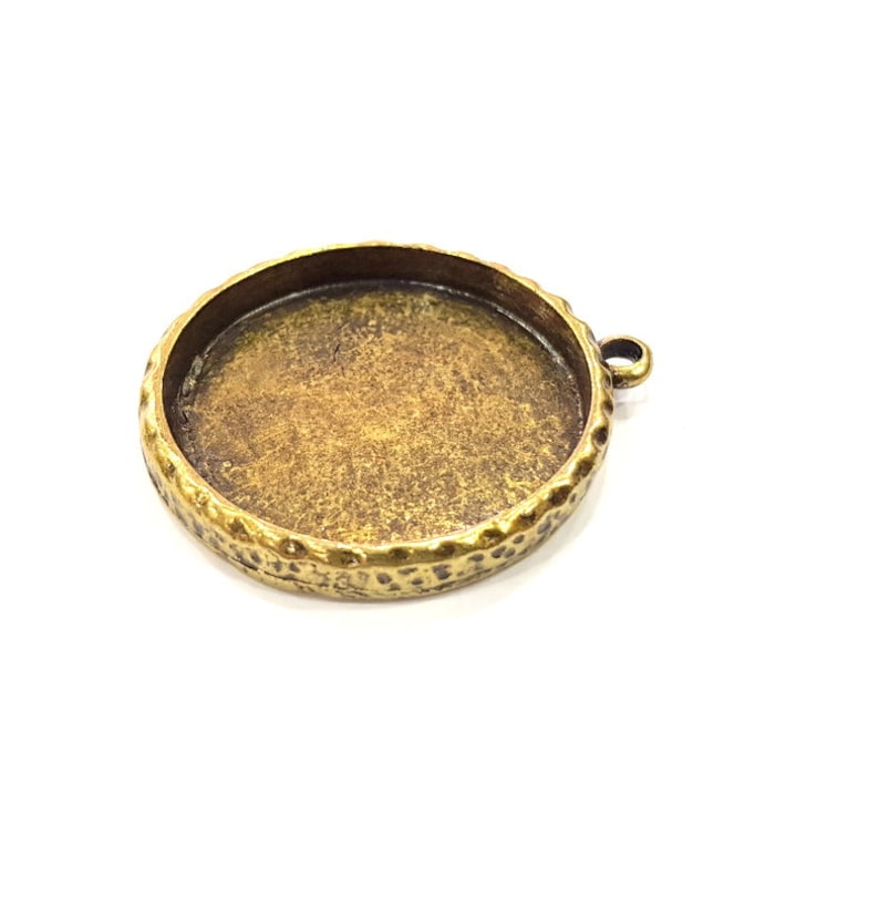 Hammered Base Resin Base Pendant Blank Inlay Blank Mosaic Blank Bezel ...