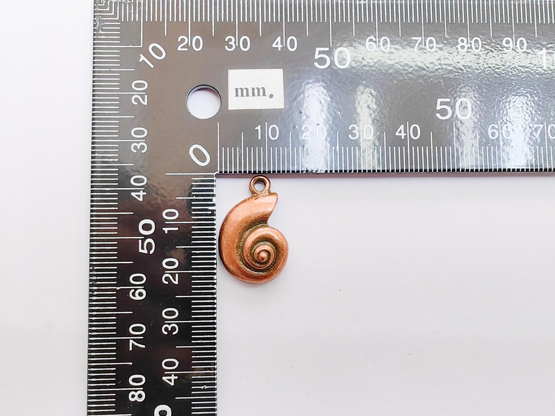 Nautilus Shell Charm, Summer Charms, Sea Shell, Beach Pendant, Copper ...