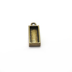 Rectangle Pendant Blanks Resin Bezel Base Mosaic Mountings Antique ...
