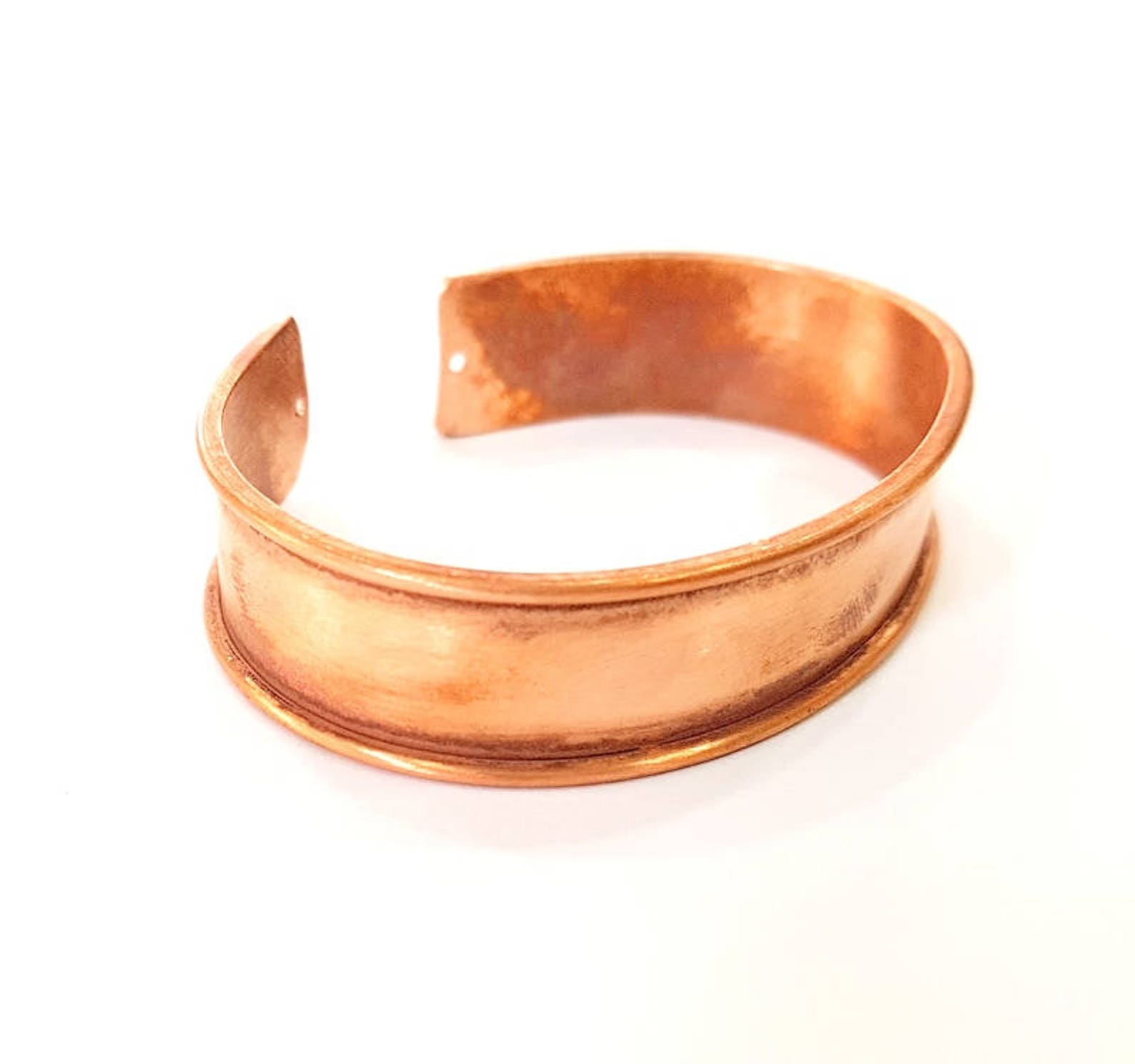 2 Raw Copper Bracelet Blanks Real Copper Cuff Blanks - Etsy