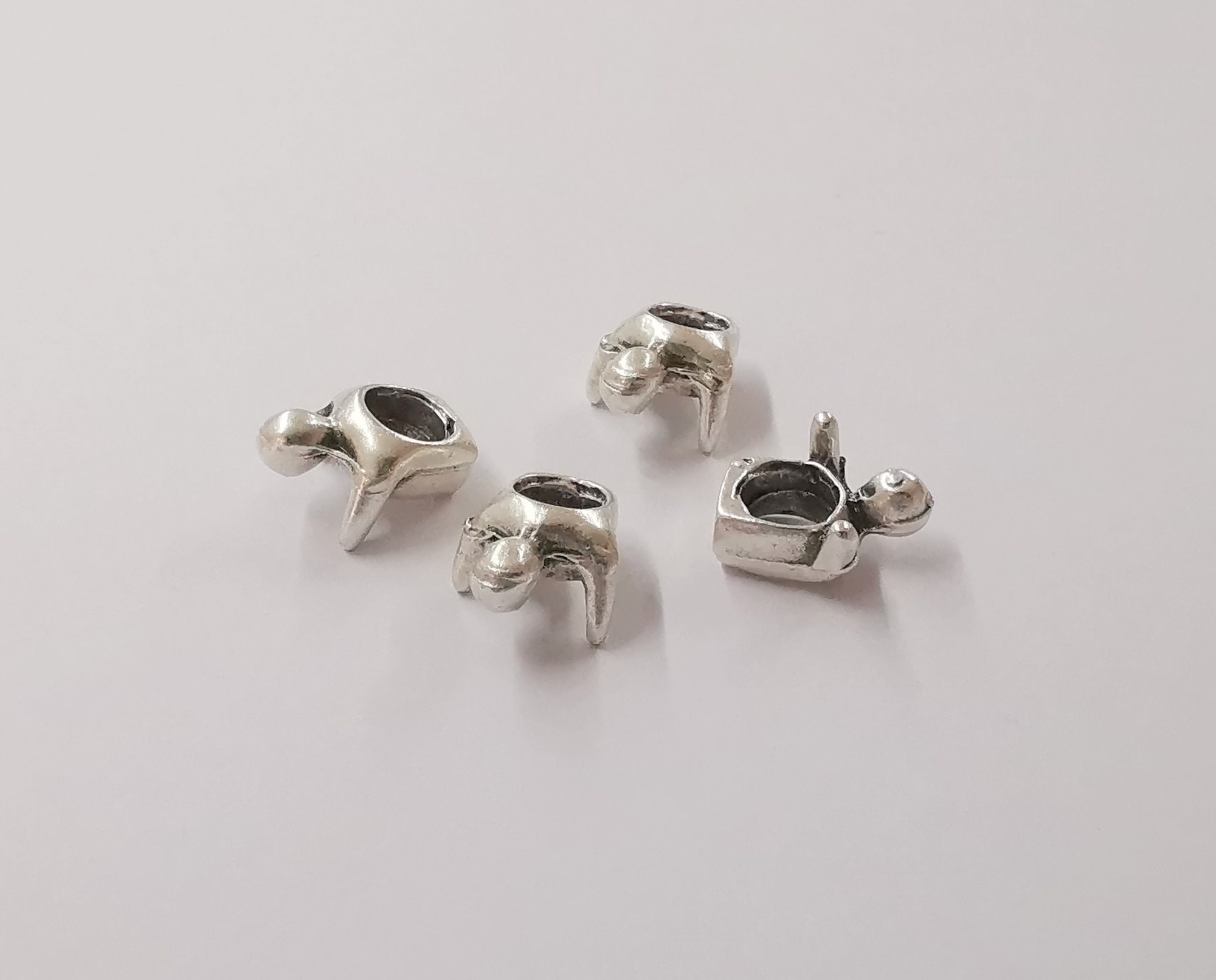 10 Human Shape Beads Antique Silver Plated Beads 12x10mm | Etsy