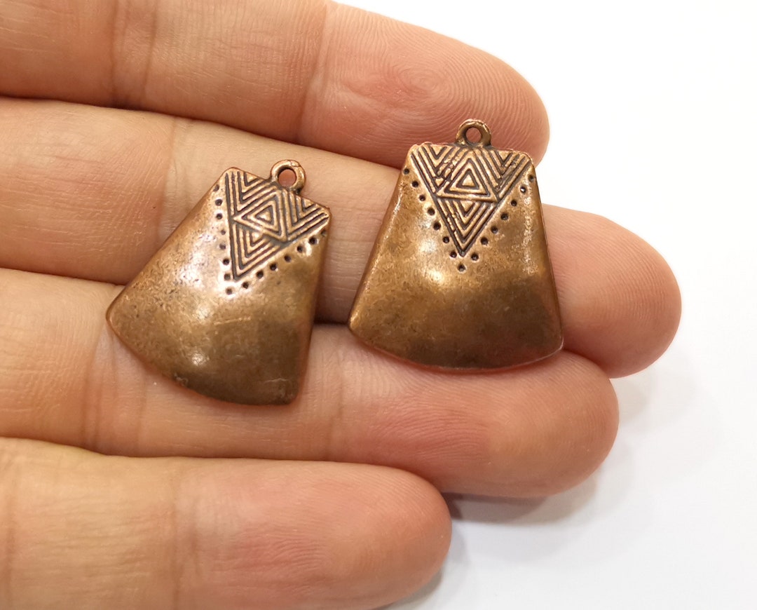 Copper Charms Antique Copper Plated Charms (27x22mm) G18900 - Etsy