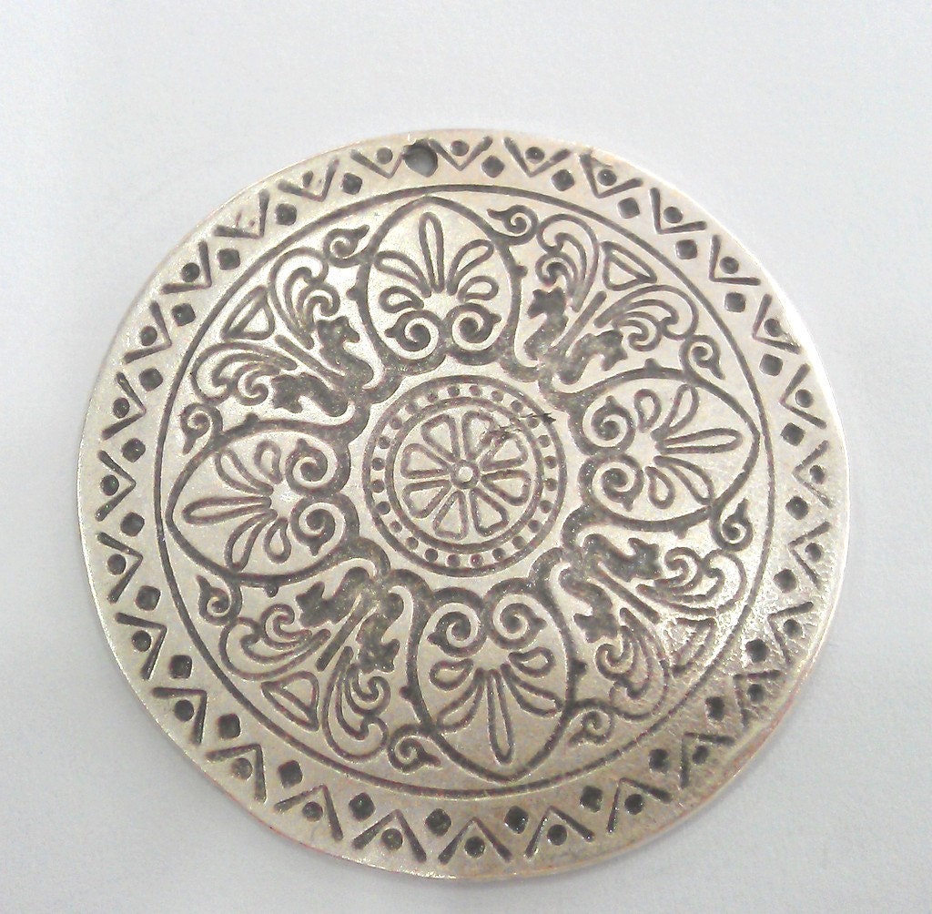 Silver Pendant Antique Silver Pendant Oxidized Silver Plated - Etsy