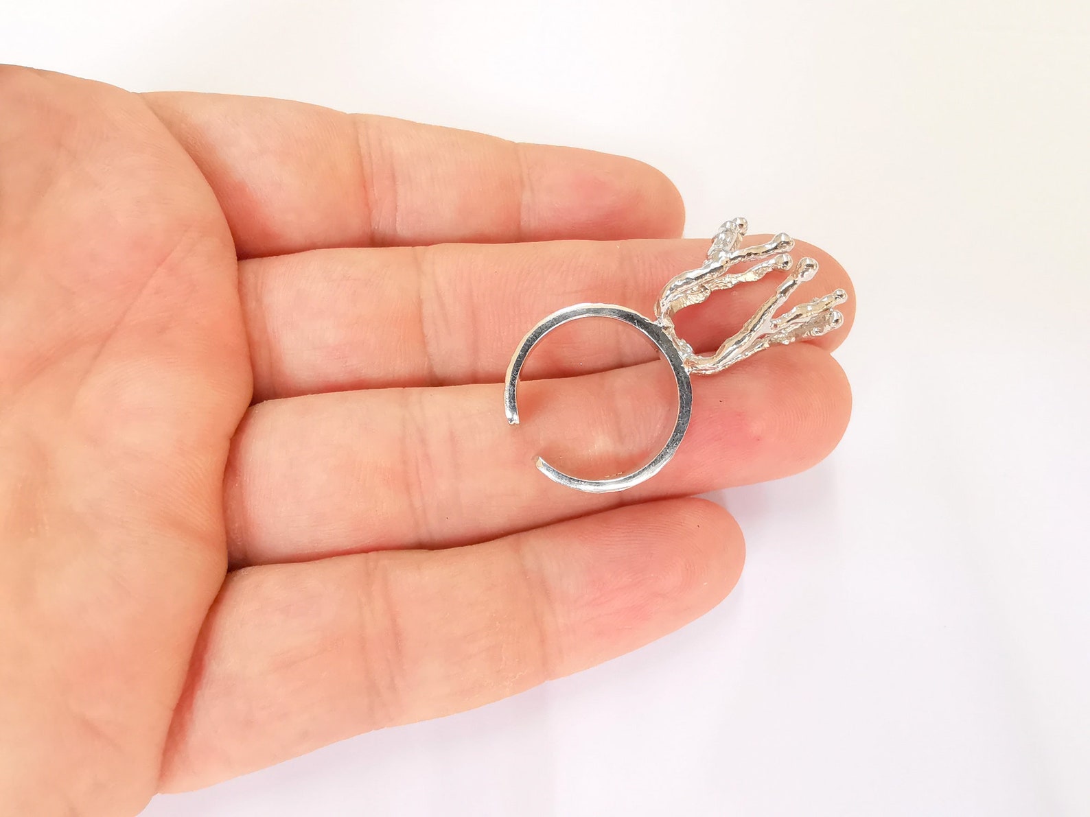 Claw Ring Sterling Silver Claw Ring Blank 925 Silver Ring - Etsy