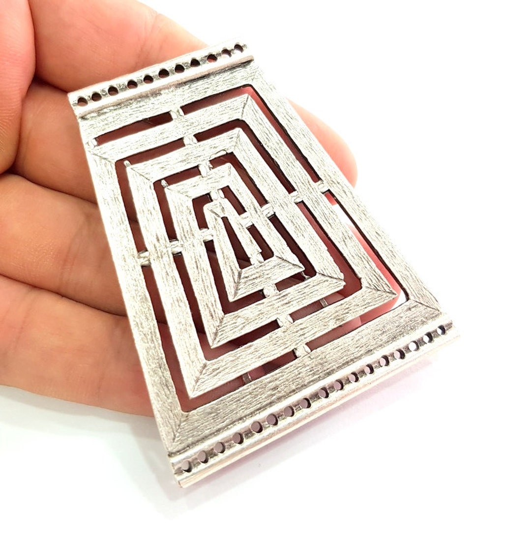 Silver Pendant Antique Silver Plated Pendants (70x60mm) Antique Silver ...