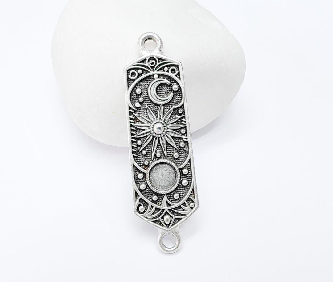 Celestial Star Connector, Moon and Sun, Cosmic Pendant, Earring Charms ...