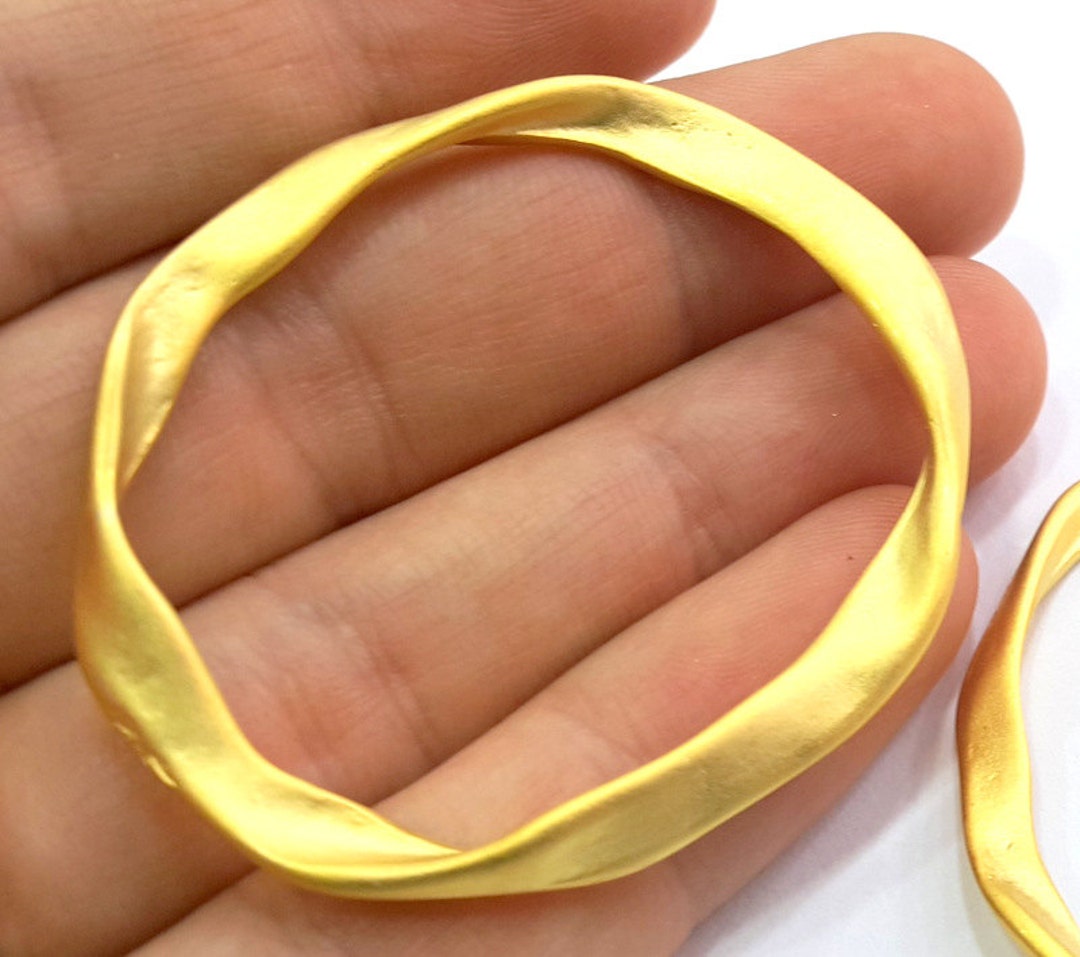 Curved Large Circle Gold Plated Circle (50 Mm) G5683 - Etsy