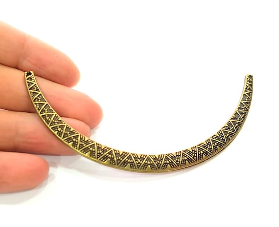 Antique Bronze Collar Pendant 110x8mm G8803 | Etsy