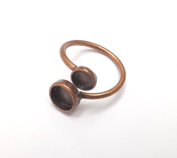 Antique Copper Ring Blanks Settings Cabochon Mounting - Etsy