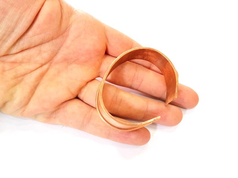 2 Raw Copper Bracelet Blanks Real Copper Cuff Blanks - Etsy