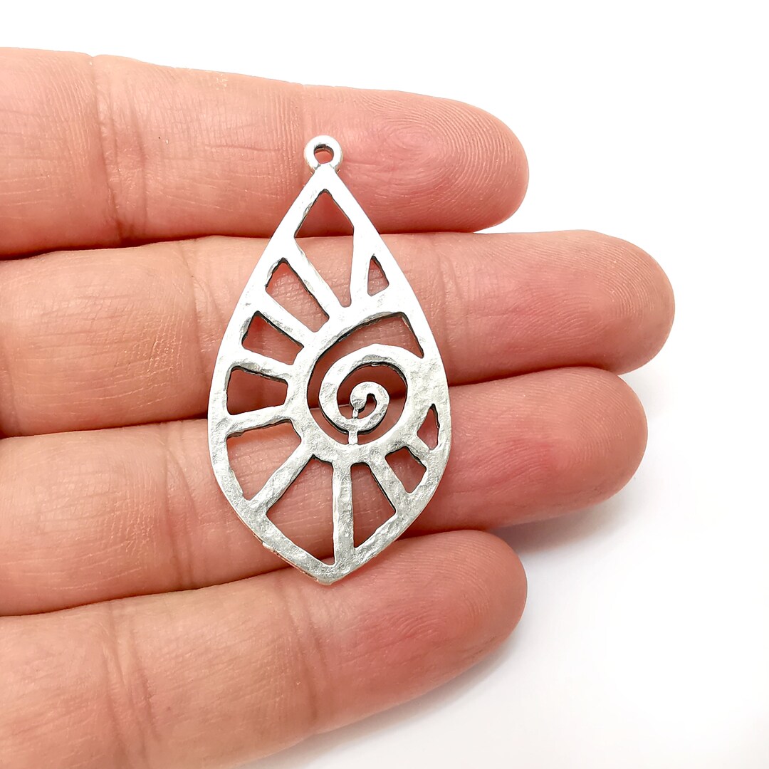 Drop Swirl Charms, Boho Charms, Dangle Charm, DIY Charms, Earring Charm ...