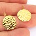 2 Gold Plated Stamping Base 24k Shiny Gold Hammered Tag Gold Plated ...