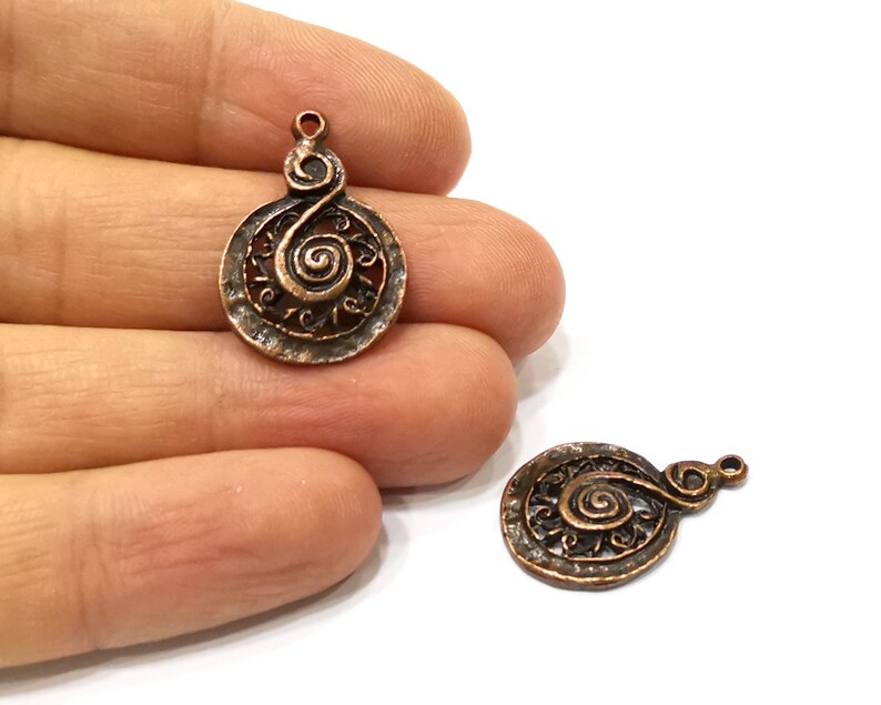 4 Copper Charm Antique Copper Charm (26x18mm) G17408 - Etsy