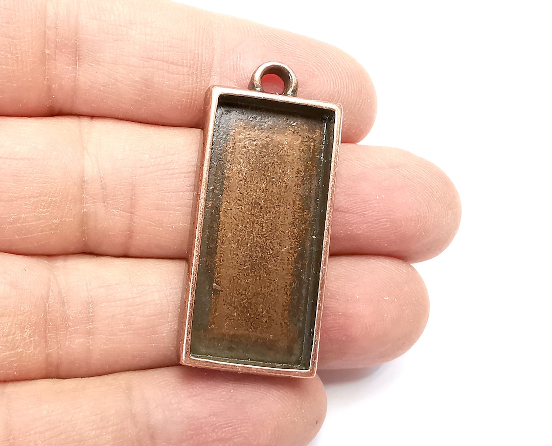 Rectangle Pendant Blanks, Resin Bezel Bases, Mosaic Mountings, Dry ...