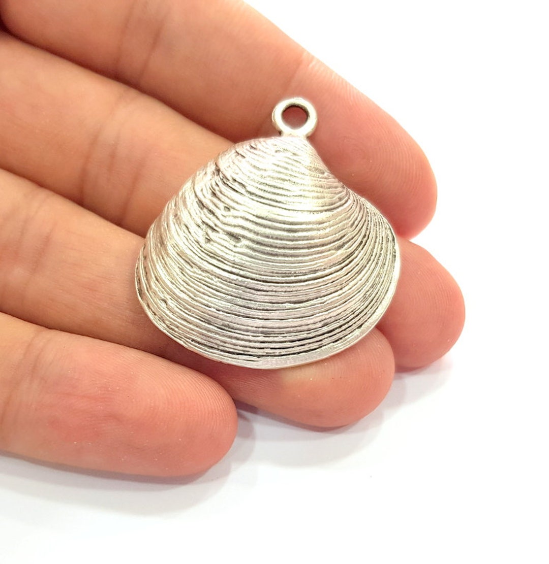 Oyster Charms Shell Charm Mussel Charms Sea Ocean Silver Charms Antique ...