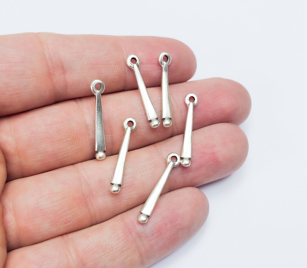Stick Charms, Dangle Charms Antique Silver Plated (24x4mm) G34641 - Etsy