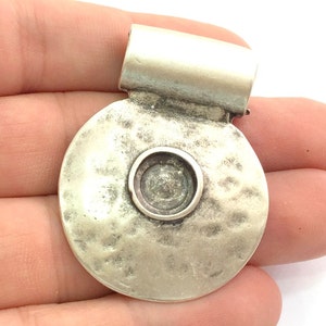 Antique Silver Plated Pendants (49x36mm) Antique Silver Plated Metal ...