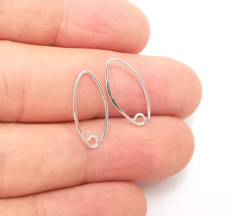 Solid Sterling Silver Earring Hook 925 Silver Earring Wire - Etsy