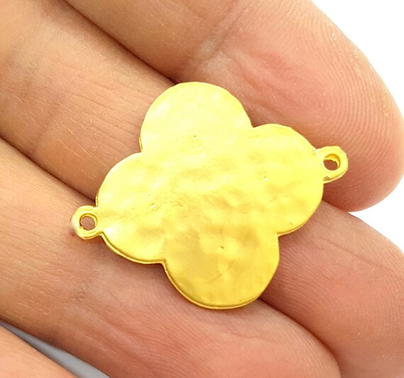 2 Gold Connector Gold Plated Connector Pendants 30x24mm - Etsy