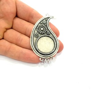 Silver Pendant Antique Silver Plated Pendants (69x37mm) G15861 - Etsy