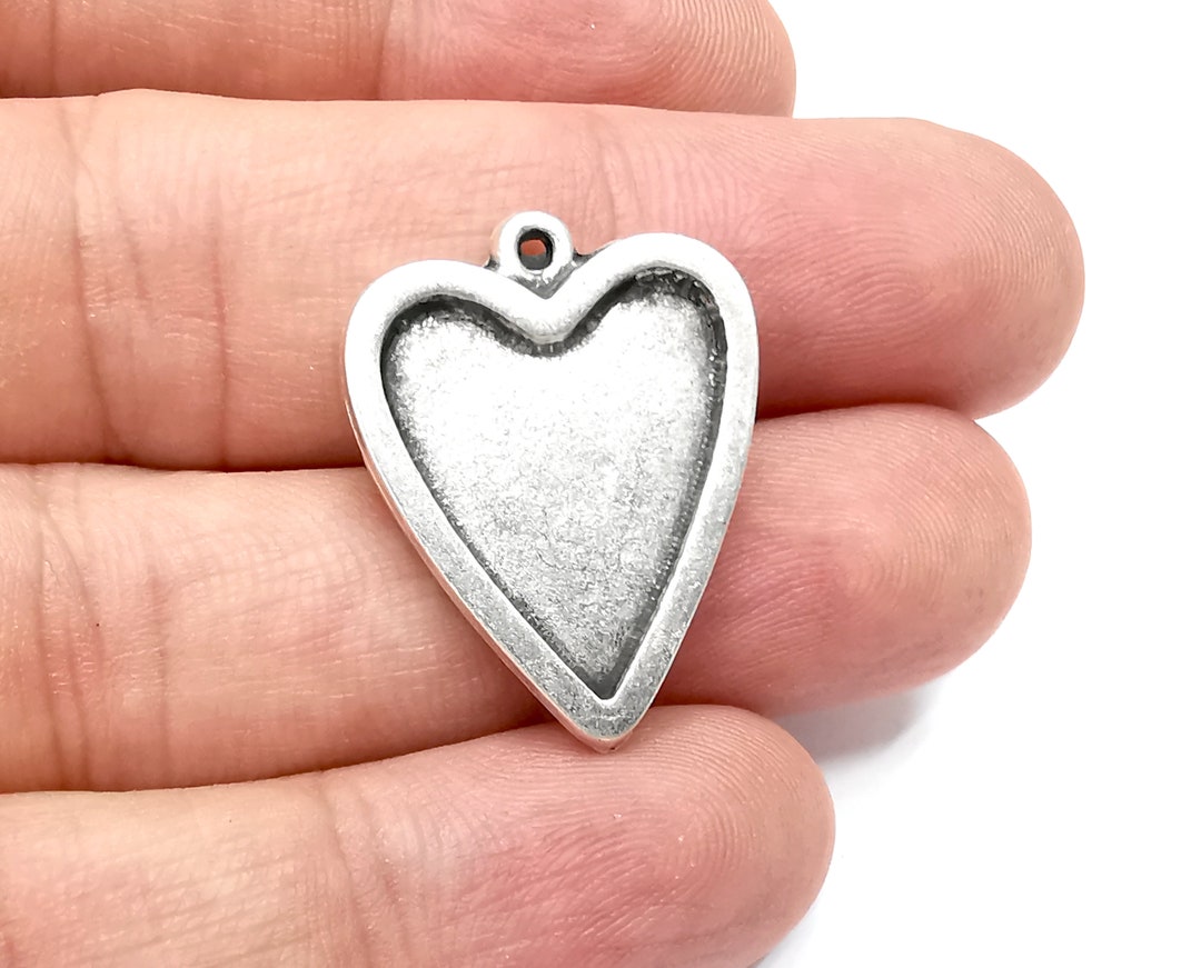 Heart Pendant Bezels, Resin Blank, Inlay Mountings, Mosaic Frame ...