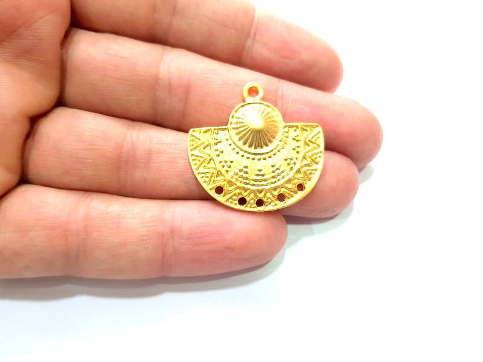 2 Gold Charm Gold Plated Charms (29x29mm) G9931 - Etsy
