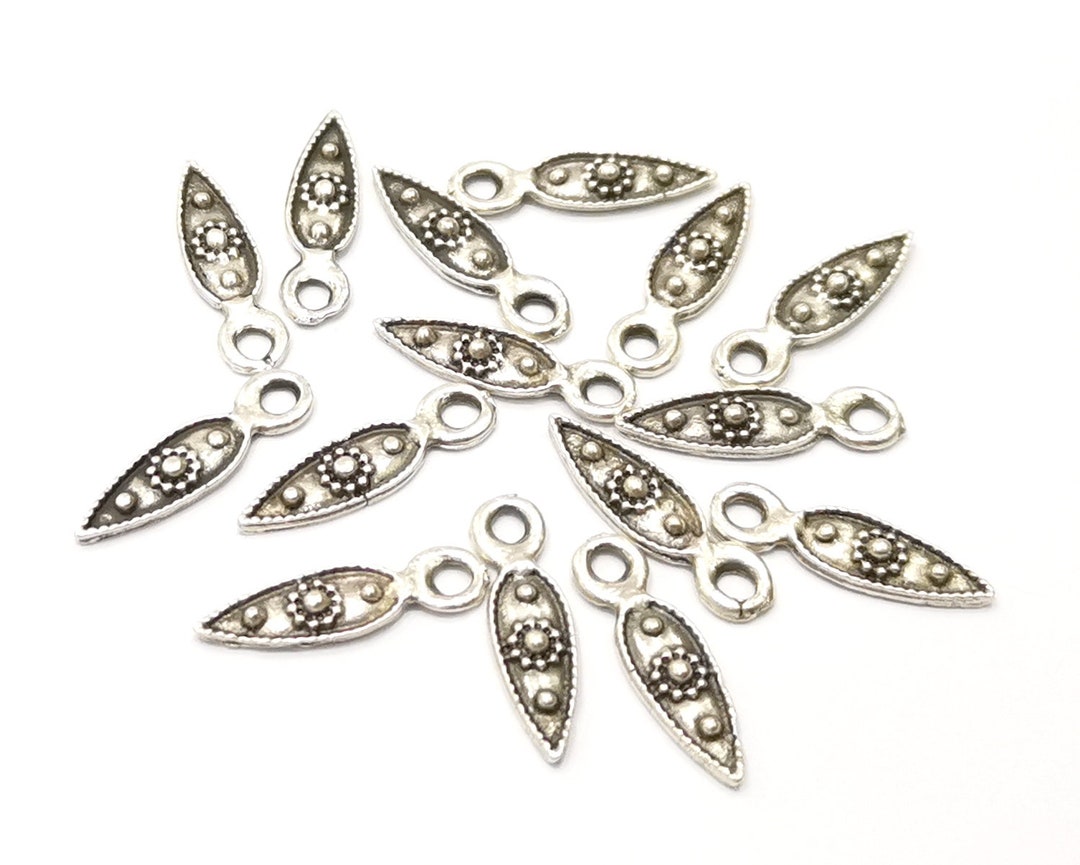 Silver Charms Antique Silver Plated Charms (18x4mm) G17095 - Etsy