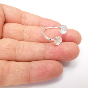 Sterling Silver Ring Blank Bezel 925 Silver Ring Setting Resin Ring ...