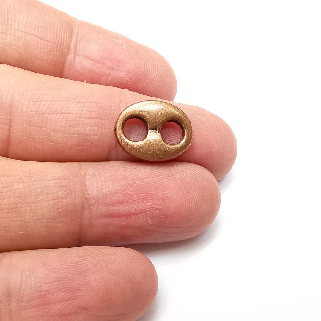 Copper Two Hole Connector, Jewelry Parts, Copper Bracelet Component ...