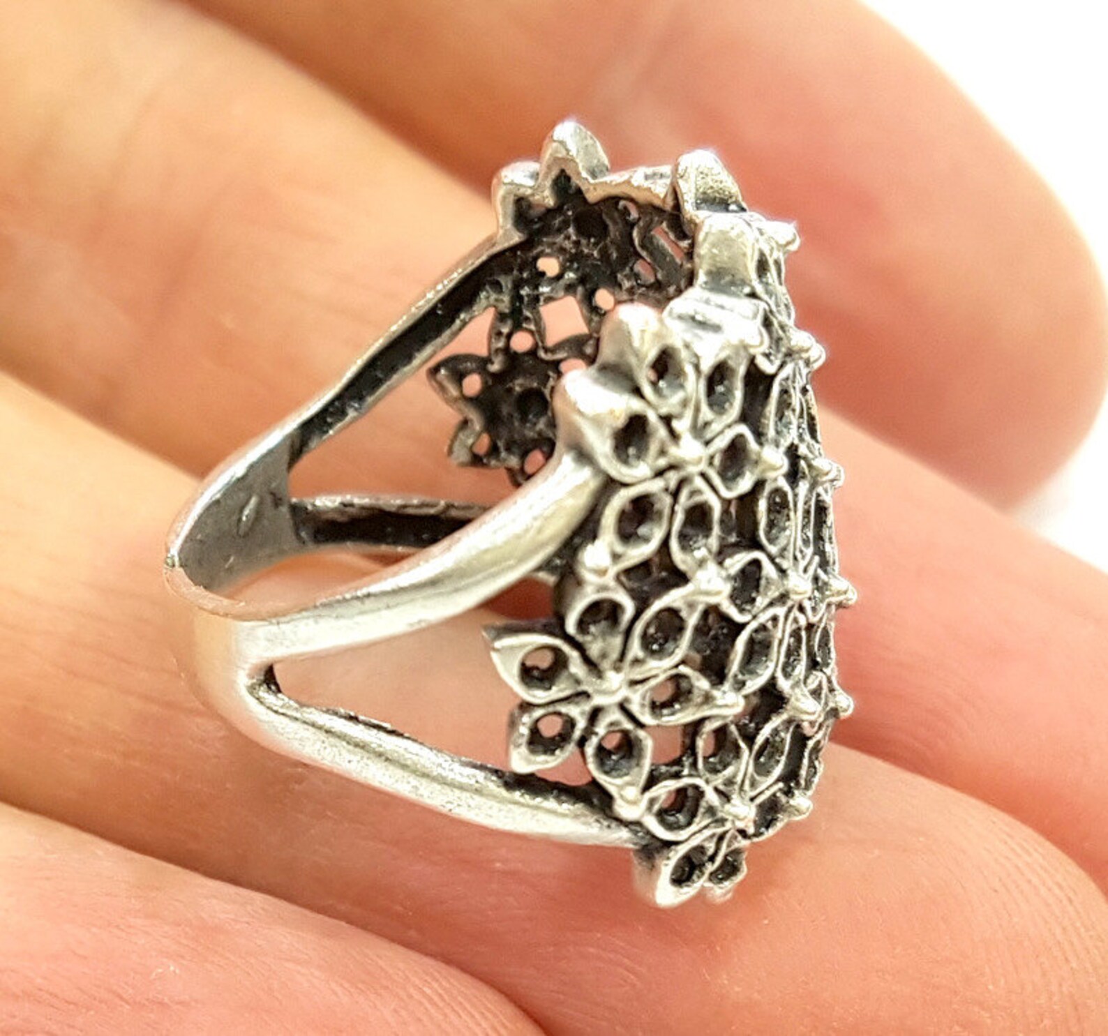 Silver Ring Blank Ring Settings Ring Bezel Base Cabochon | Etsy