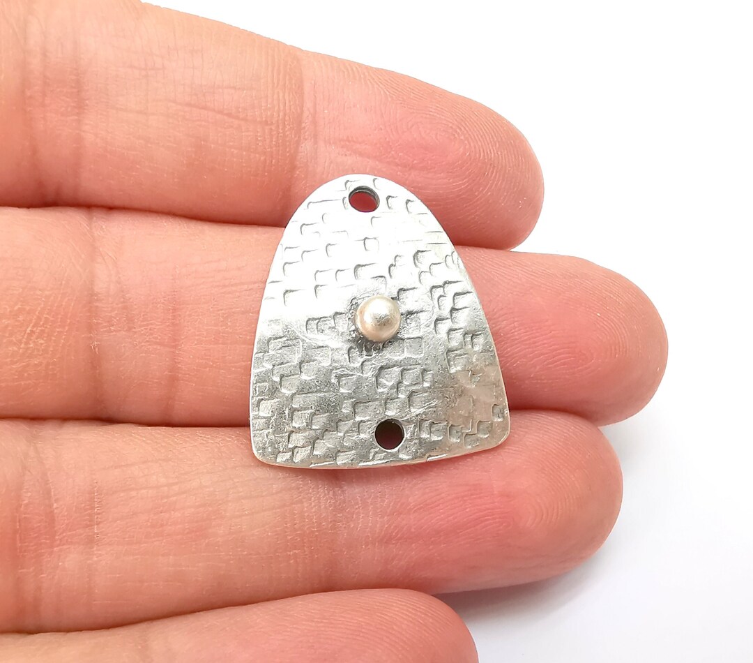 Two Hole Connector, Silver Jewelry Parts, Silver Bracelet Component ...