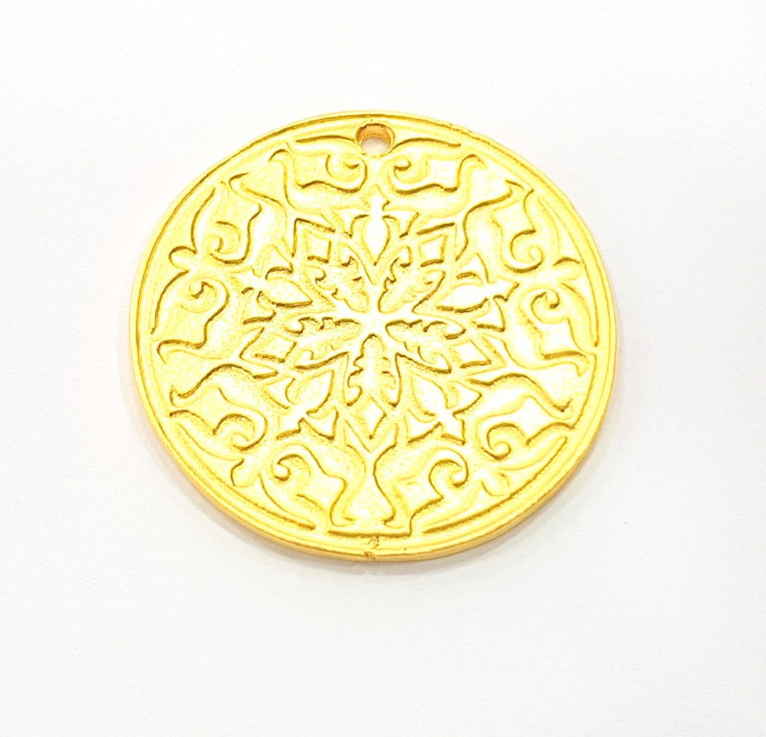 Gold Charms Gold Plated Metal (30mm) G11691 - Etsy