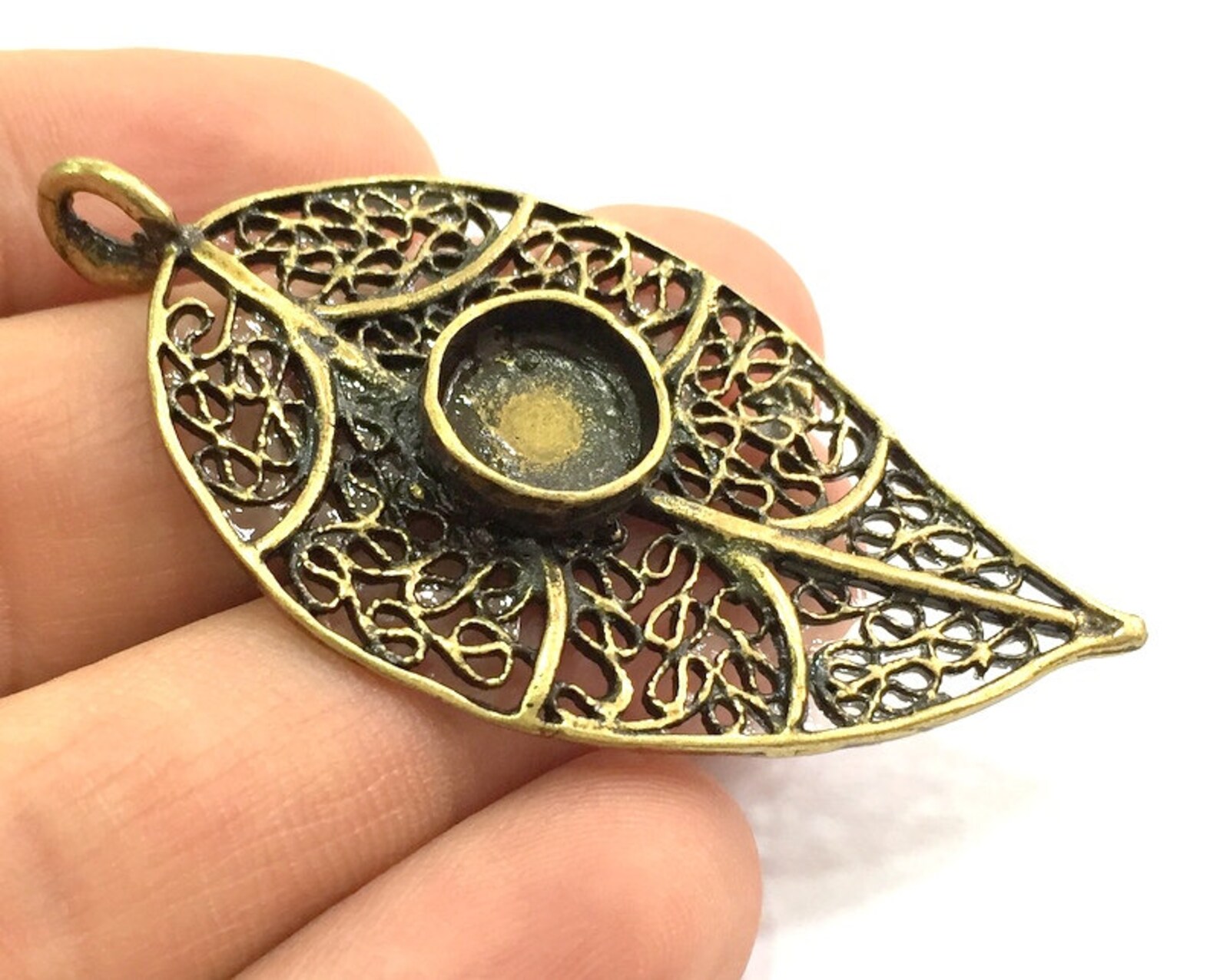 Antique Bronze Brass Blank 10mm Blank Mountings G5502 - Etsy