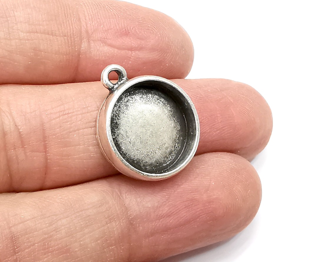 Round Pendant Blanks, Resin Bezel Bases, Mosaic Mountings, Dry Flower ...
