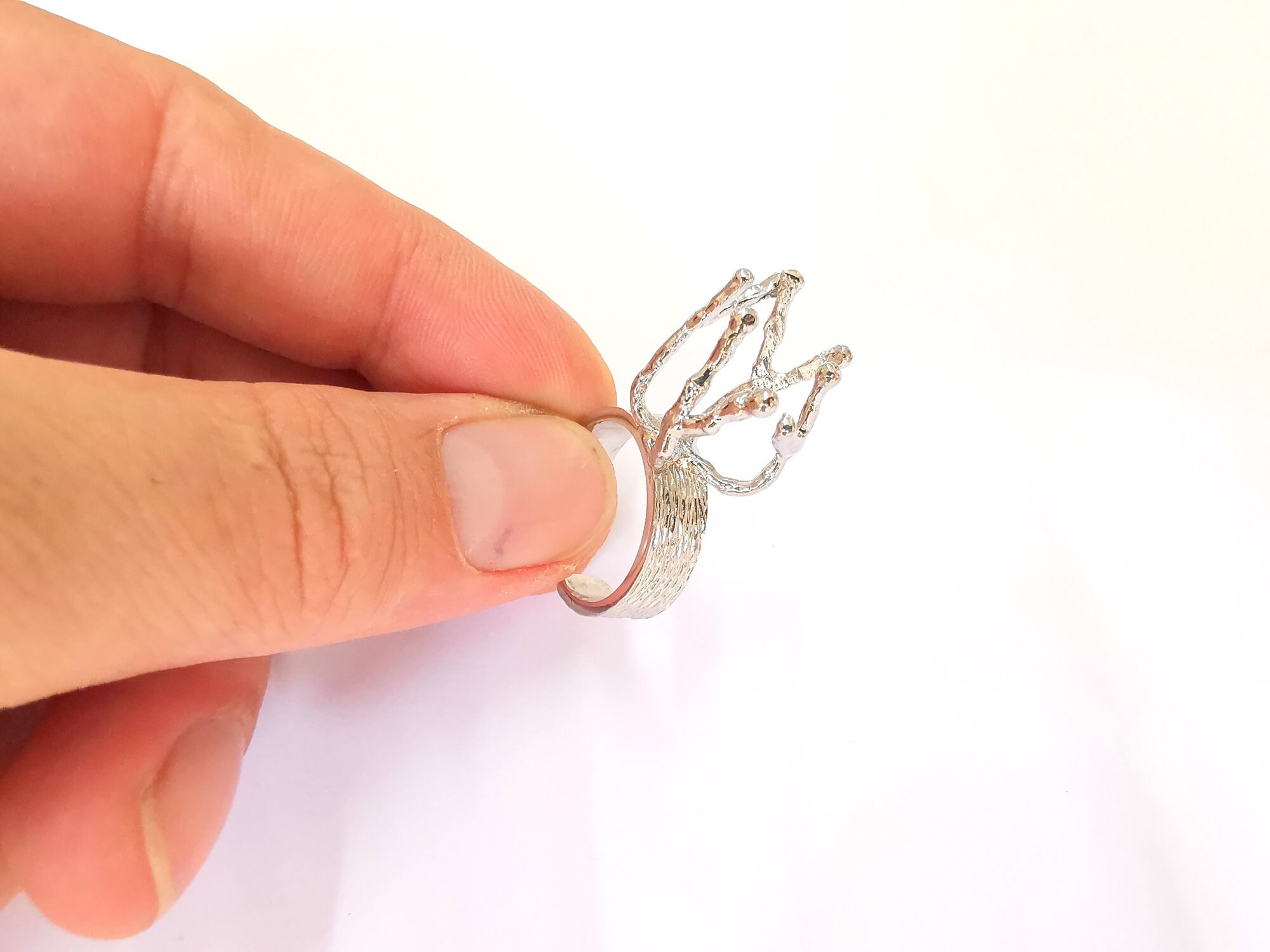 Claw Ring Sterling Silver Claw Ring Blank 925 Silver Ring - Etsy