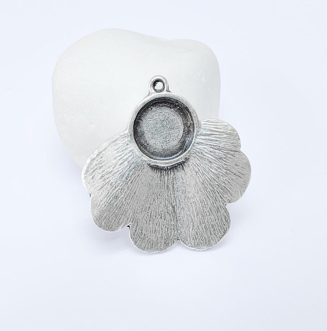 Bohemian Pendant Blank, Cabochon Bezel, Locket Base, Inlay Mounting ...