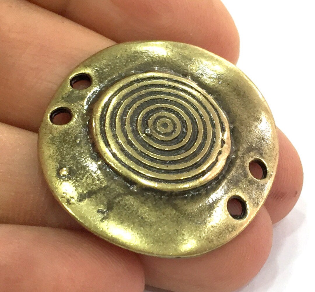 2 Bronze Color Connector Antique Bronze Connector (33 Mm.) G5159 - Etsy