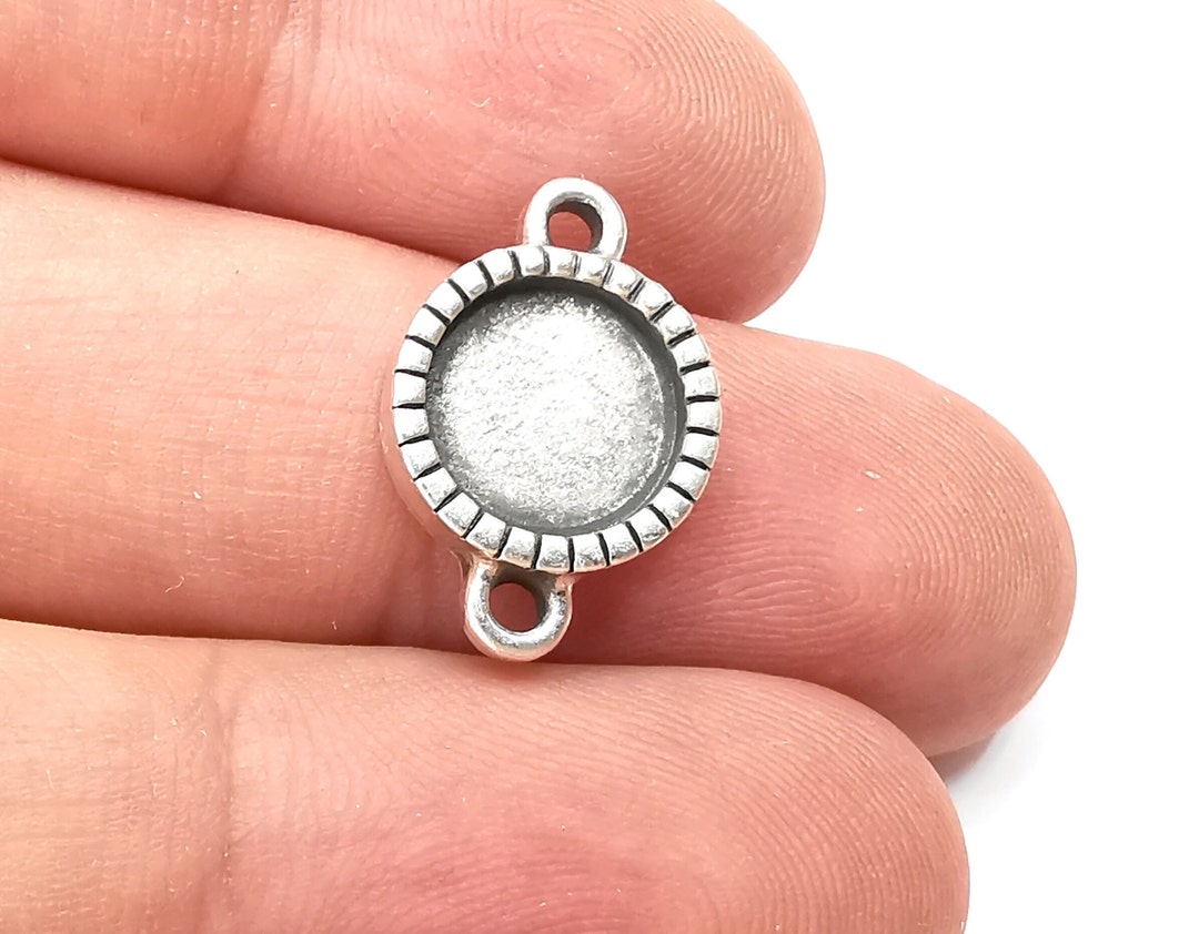 Round Pendant Connector Bezels, Resin Blank, Inlay Mountings, Mosaic ...