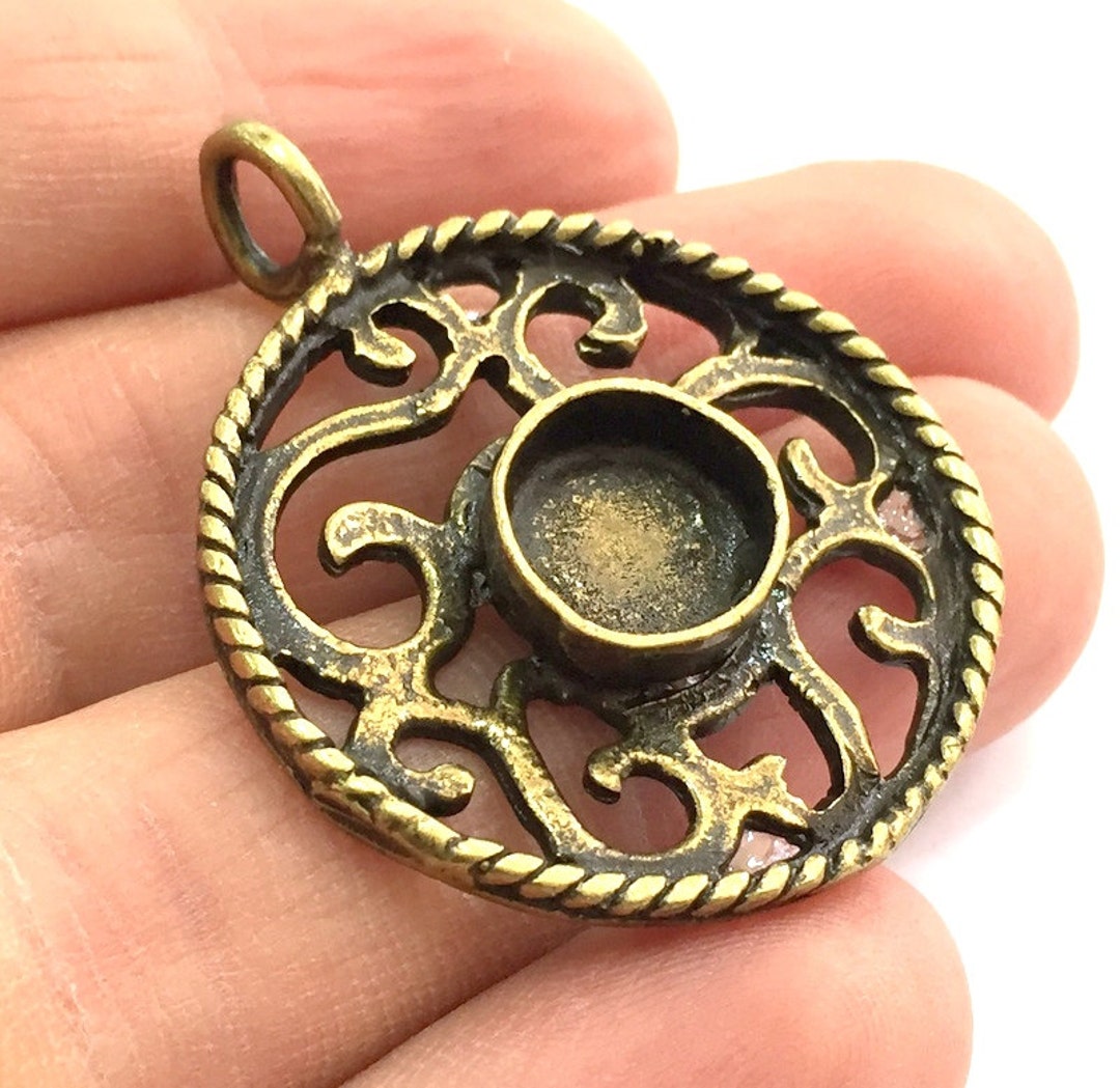 Antique Bronze Brass Blank (10mm Blank) , Mountings G5721 - Etsy