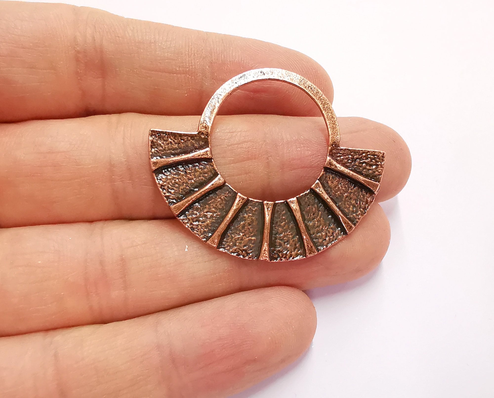 2 Copper Charms Antique Copper Plated Charms (36x43mm) G20805 - Etsy