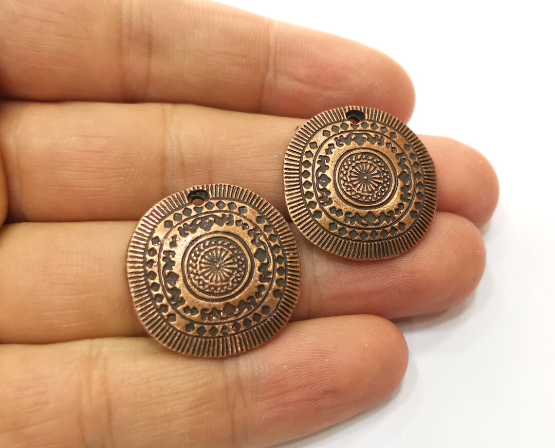Copper Charms Antique Copper Plated Charms ( 24mm ) G20309 - Etsy