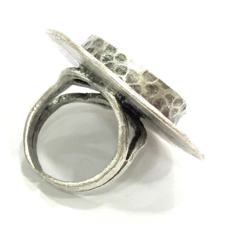 Adjustable Ring Blank, (20mm Blank ) Antique Silver Plated Brass G5209 ...